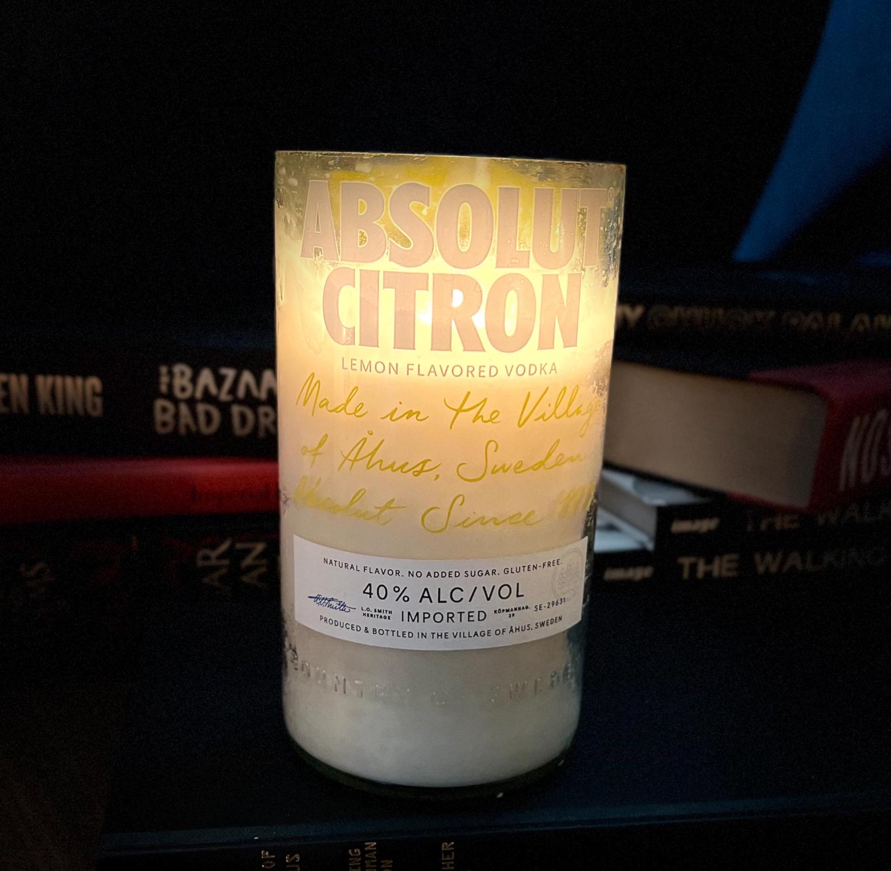 ABSOLUT Vodka Candle Variations Soy Wax Hand Crafted Liquor Bottle Home ...