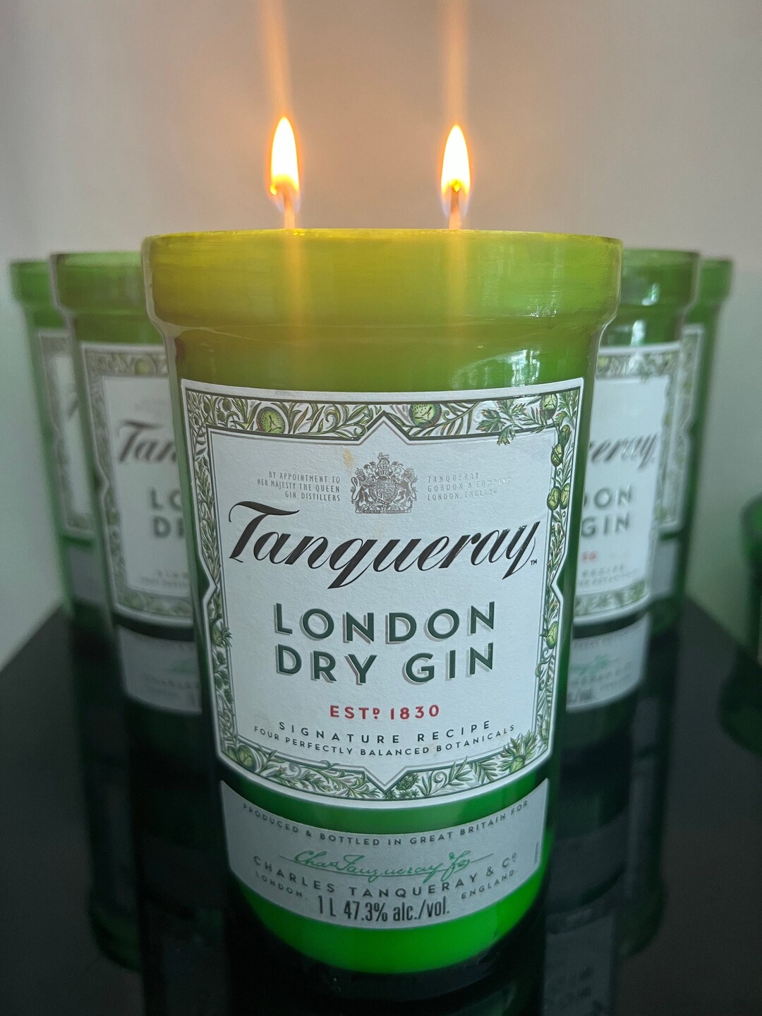 Tanqueray Gin London Dry Candle Soy Wax Hand Crafted Liquor Bottle Home ...