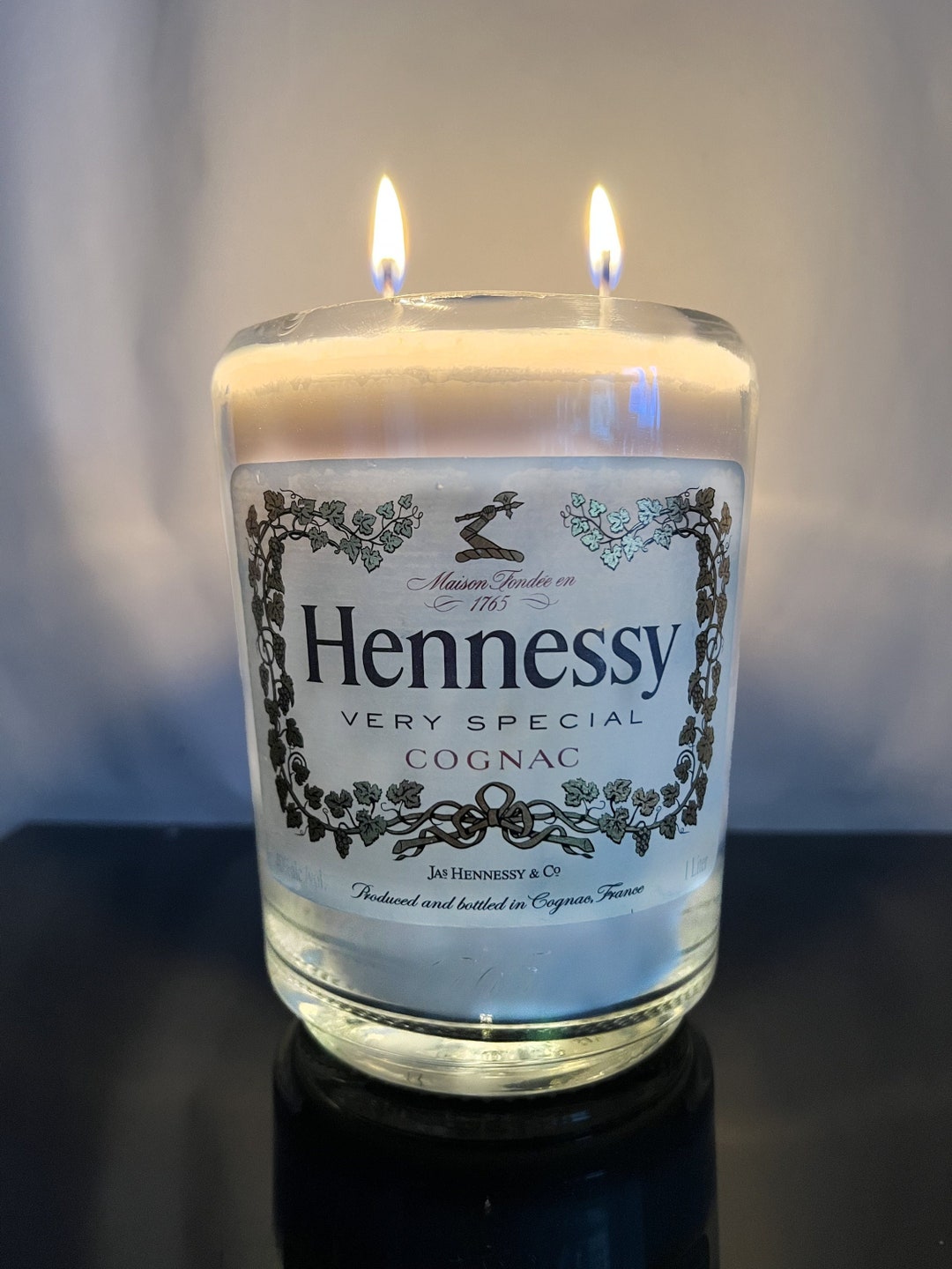 Hennessy Cognac 1765 Candle Soy Wax Hand Crafted Liquor Bottle Home or ...