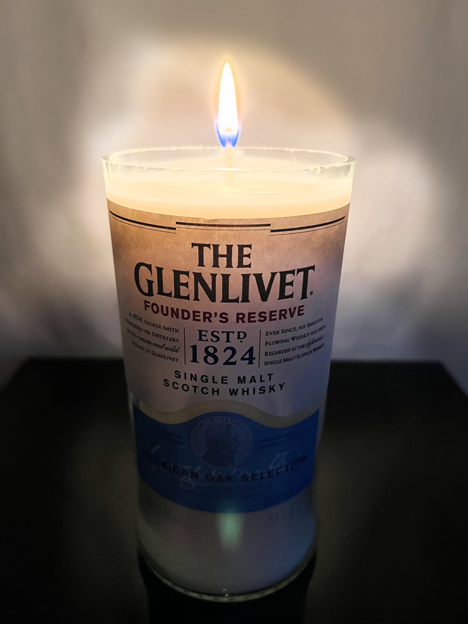 Glenlivet Founder's Reserve Single Malt Scotch Whisky Candle Soy Wax ...
