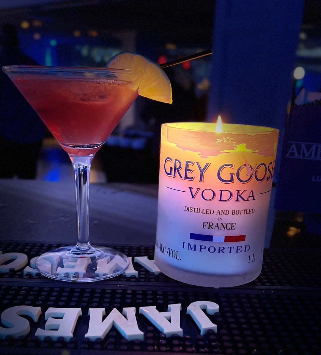Grey Goose Candle Vodka Soy Wax Hand Crafted Liquor Bottle Home or Bar ...