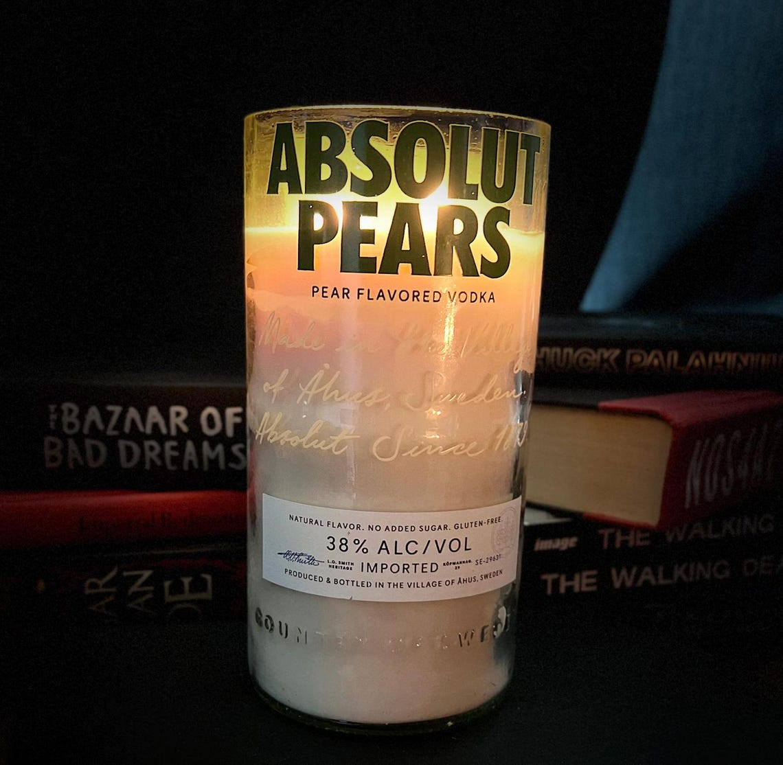 ABSOLUT Vodka Candle Variations Soy Wax Hand Crafted Liquor Bottle Home ...