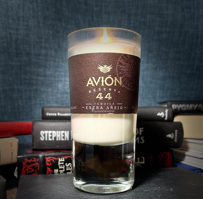 Avion Tequila Candle Reserva Extra Anejo Soy Wax Hand Crafted Bottle ...