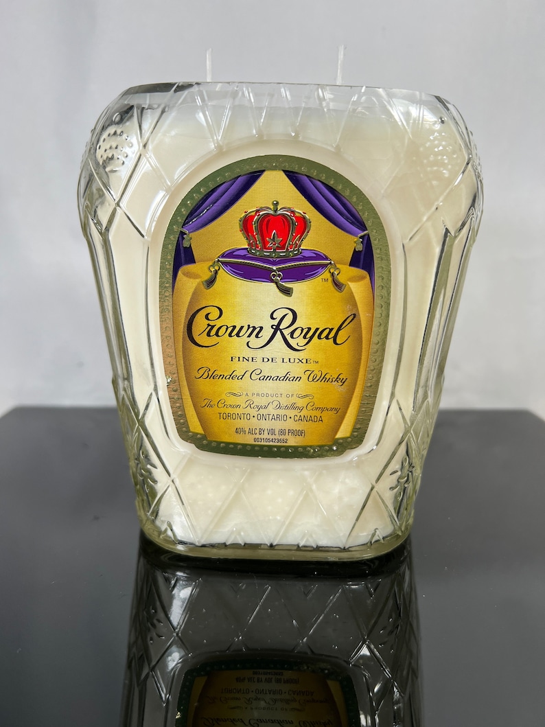 Crown Royal Canadian Whisky Candle Soy Wax Hand Crafted Liquor Bottle ...