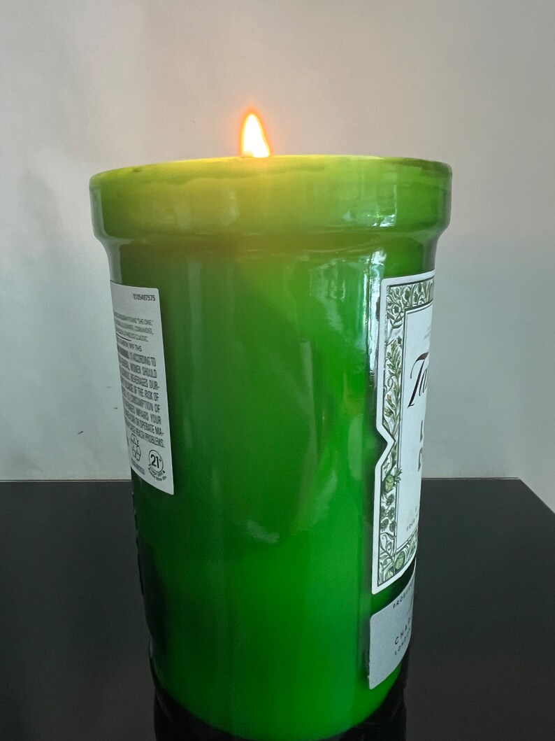 Tanqueray Gin London Dry Candle Soy Wax Hand Crafted Liquor Bottle Home ...