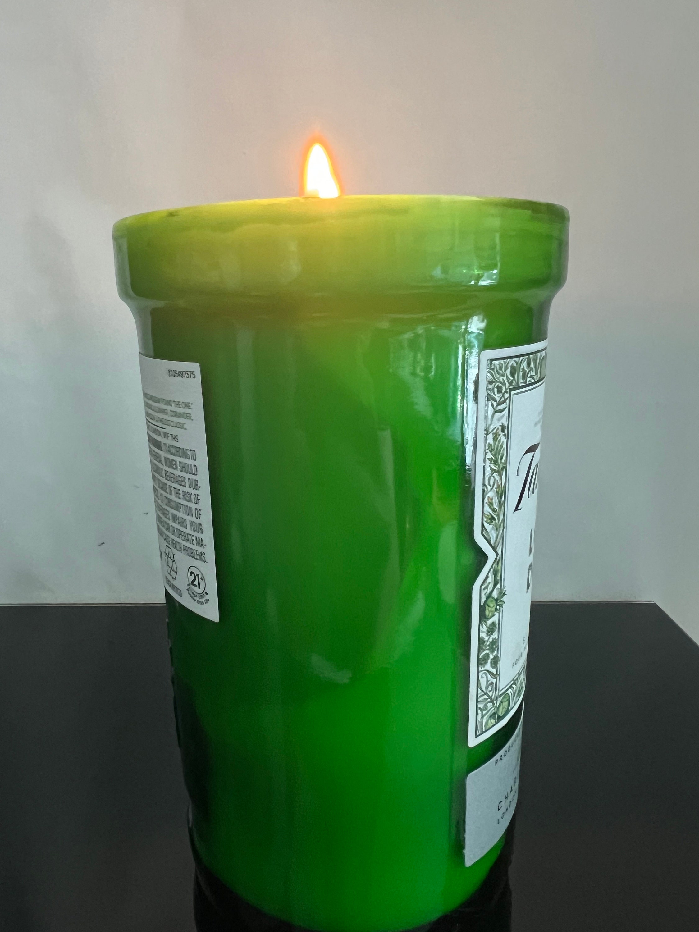 Tanqueray Gin London Dry Candle Soy Wax Hand Crafted Liquor Bottle Home ...