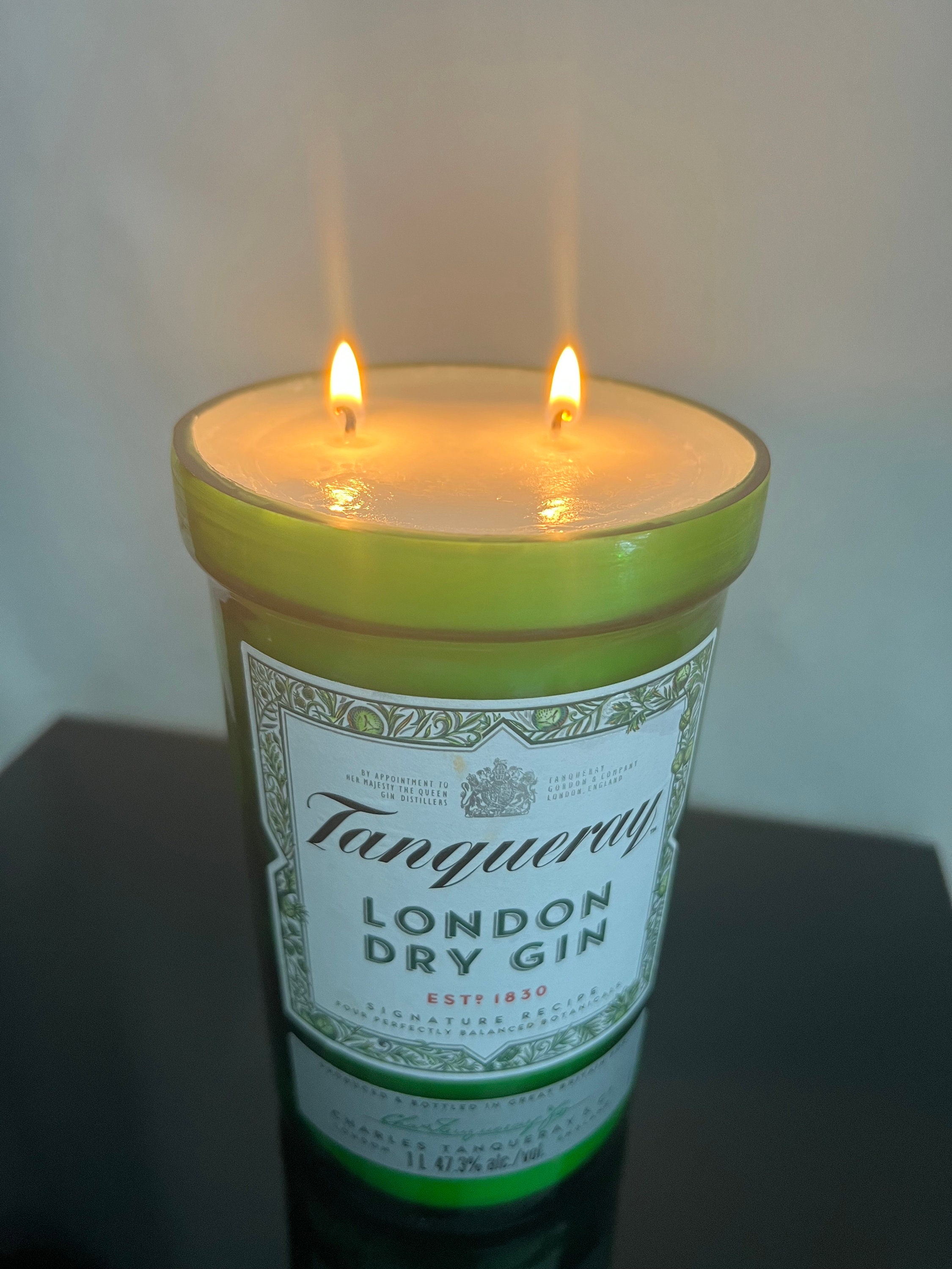 Tanqueray Gin London Dry Candle Soy Wax Hand Crafted Liquor Bottle Home ...