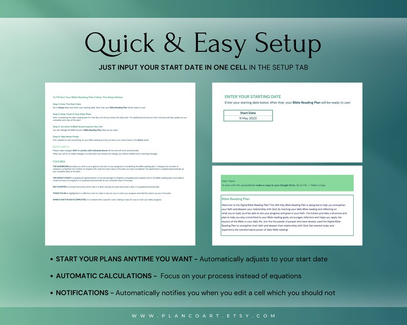 365 Day Bible Reading Plan, Bible Study Checklist, Bible in A Year ...