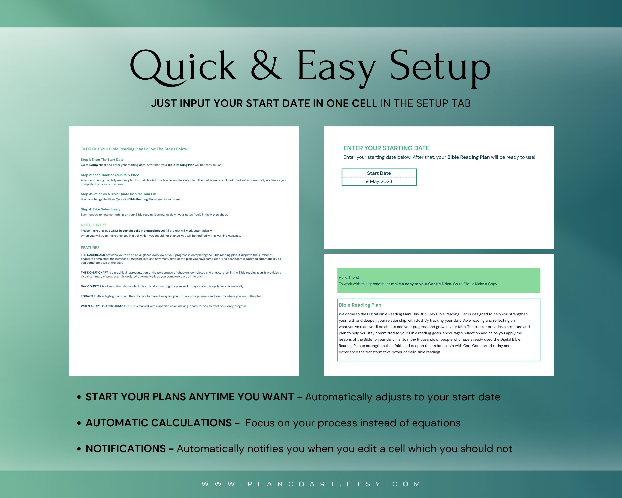 365 Day Bible Reading Plan, Bible Study Checklist, Bible in A Year ...