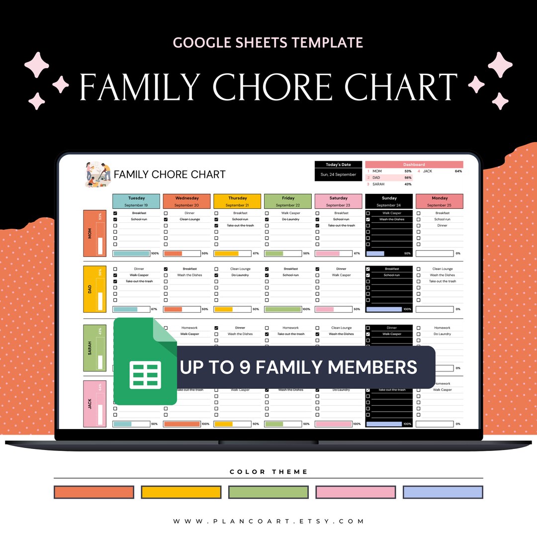 Effortless Family Chore Management: Family Chore Chart Google Sheets ...