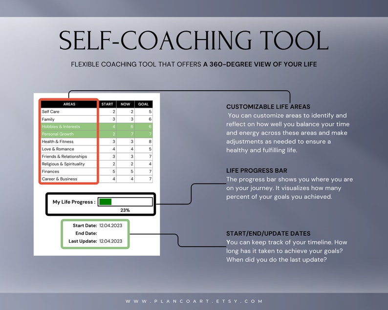 Life Balance Wheel Template Google Sheet Life Balance Wheel Workbook ...