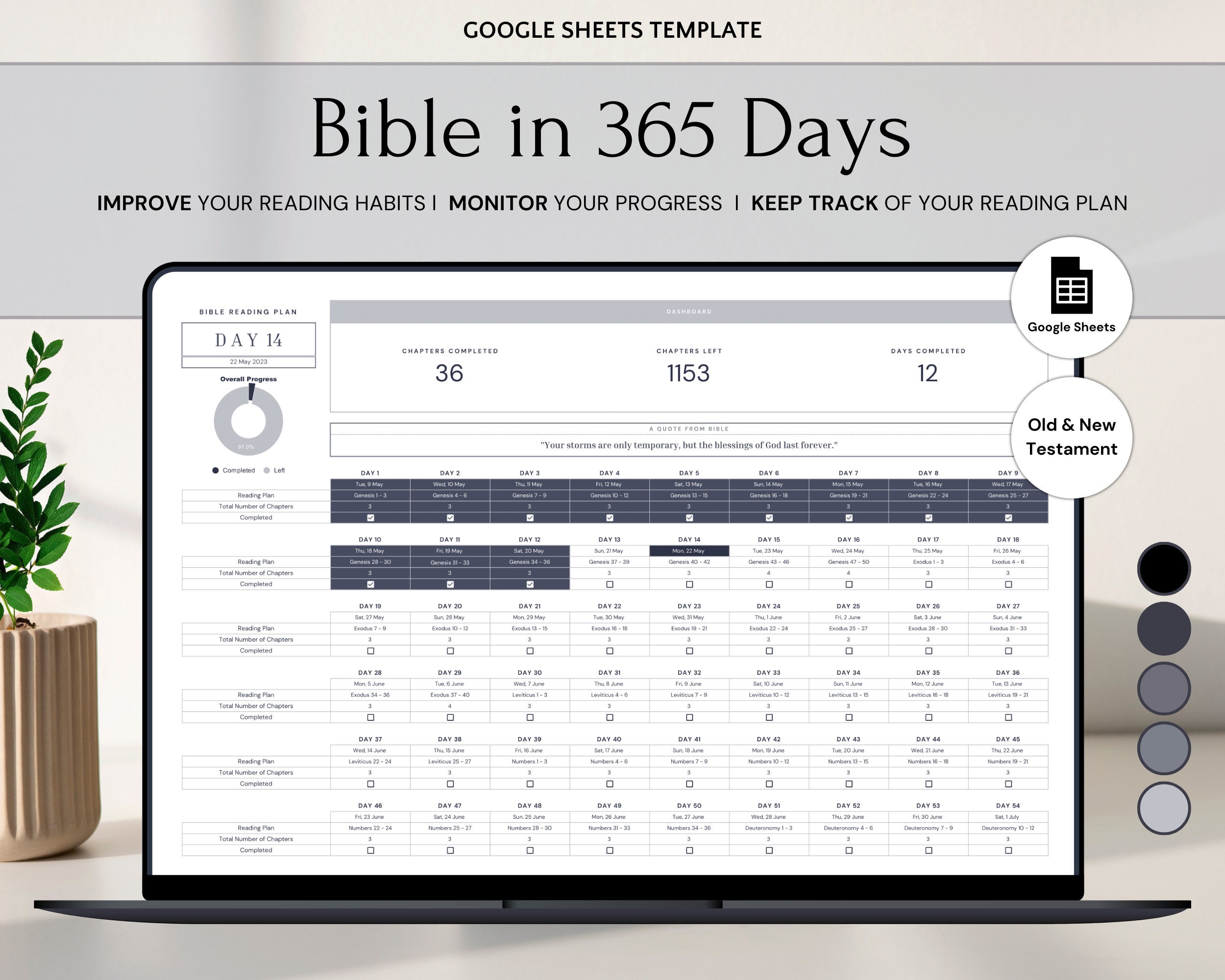 Bible Reading in One Year, Bible Study in A Year, Bible in 365 Days ...