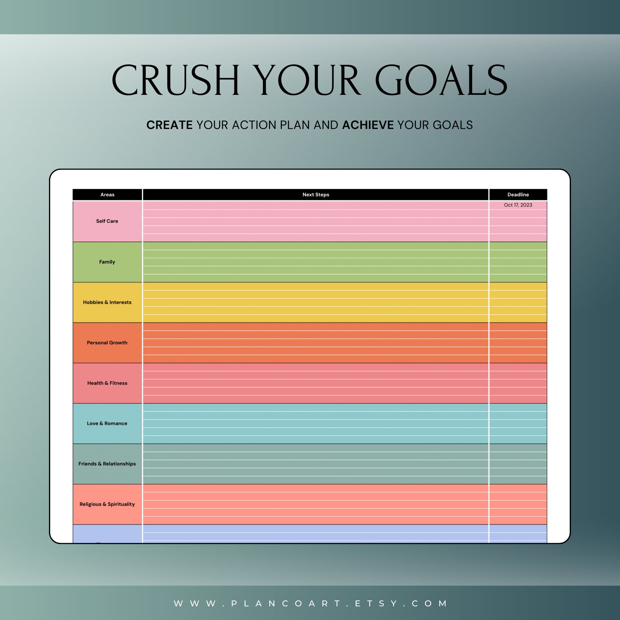 Editable Life Balance Wheel Google Sheets Template, Wheel of Life ...