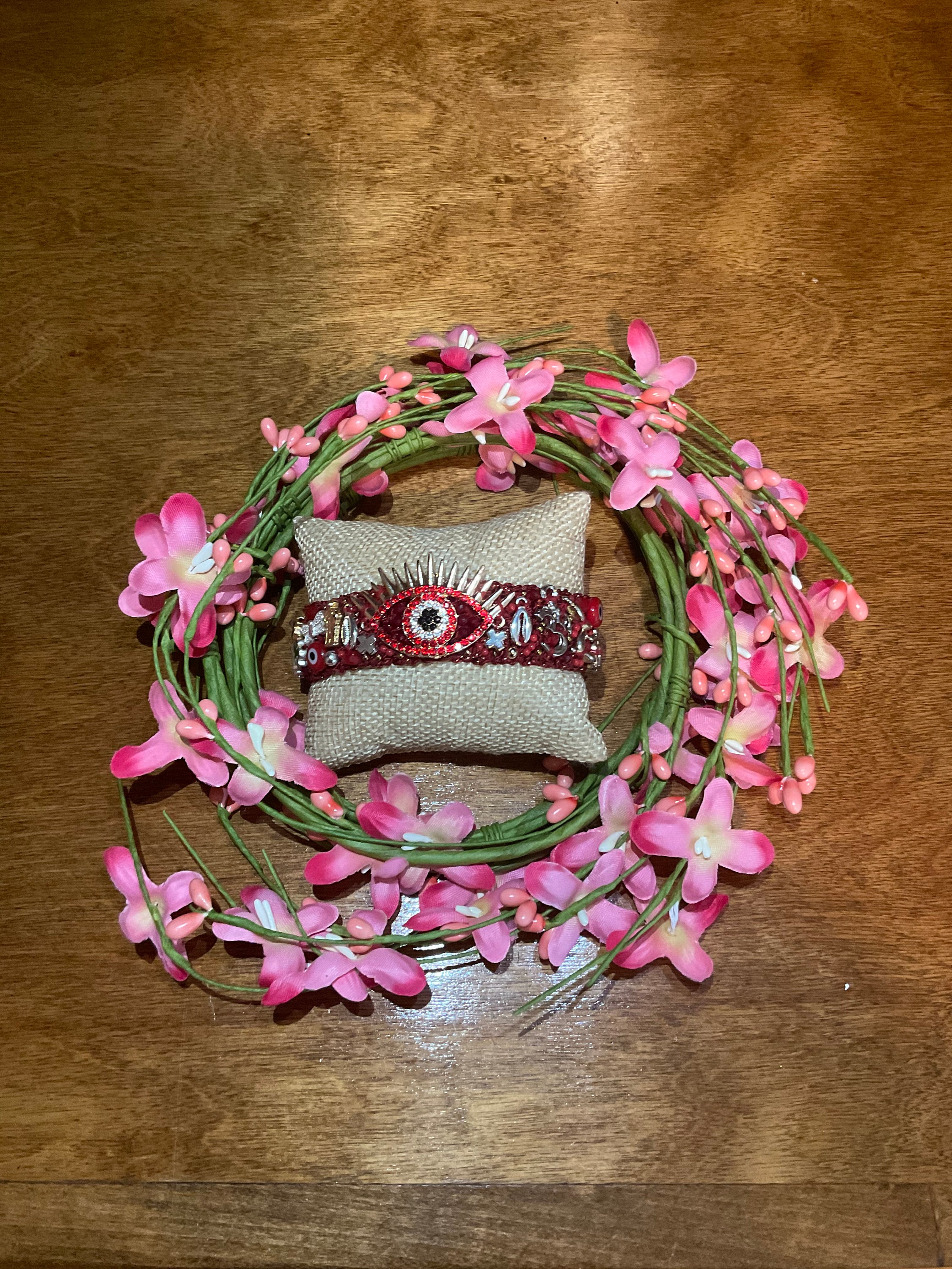 Adjustable Red Evil Eye/catholic Bracelet - Etsy