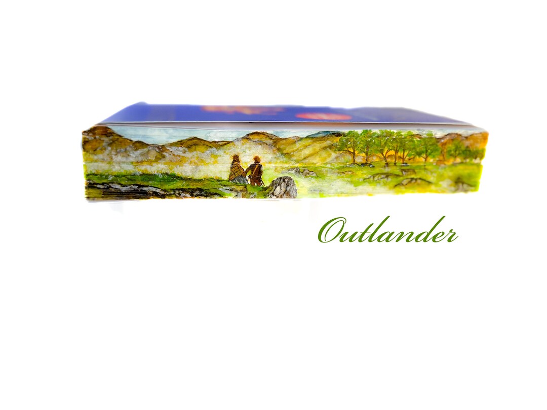Outlander Custom Painted Book Edges / Fire Edge Paint Claire - Etsy