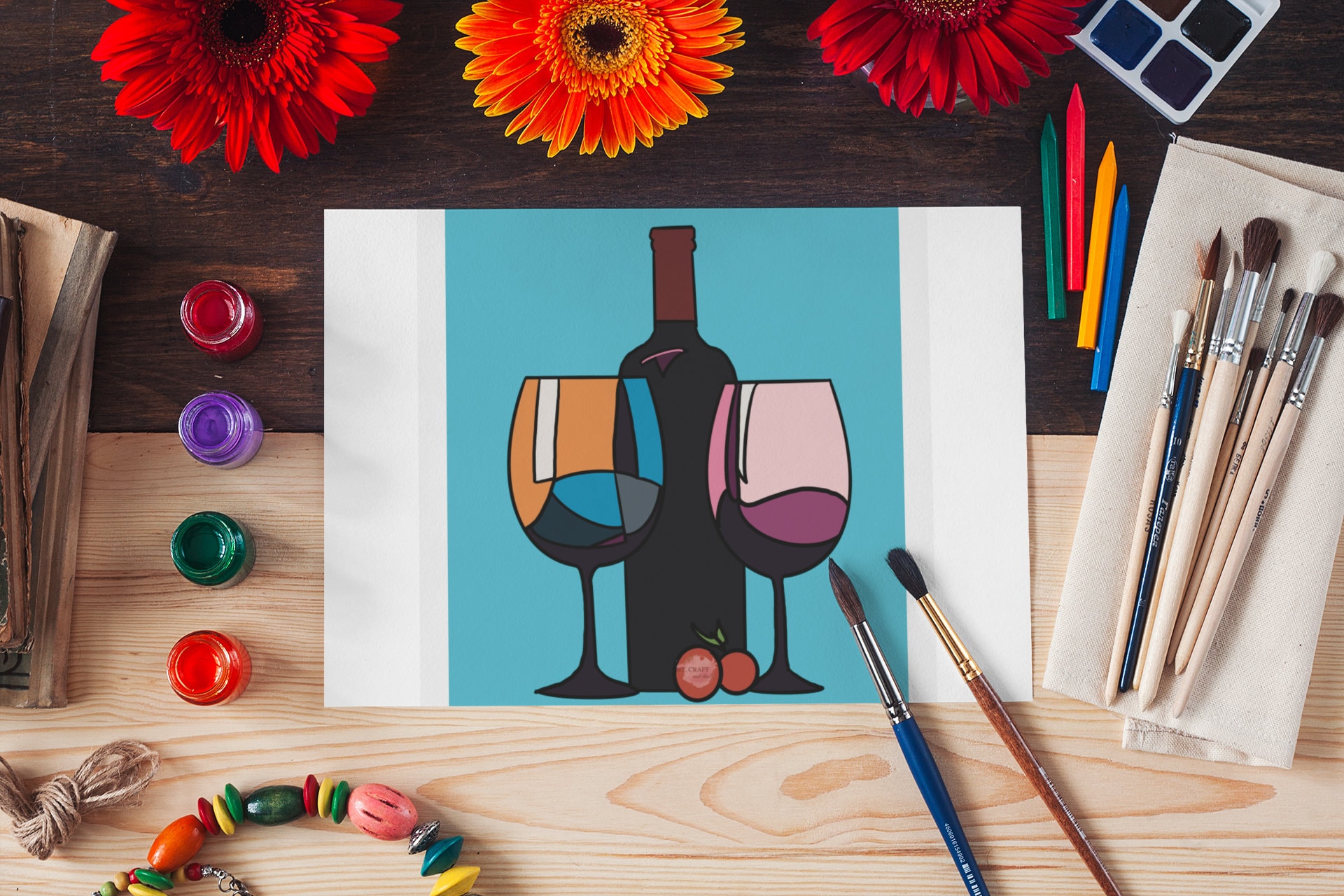 DIY Paint Party, Sip and Paint, Paint and Sip Party, Pre-drawn Canvas ...