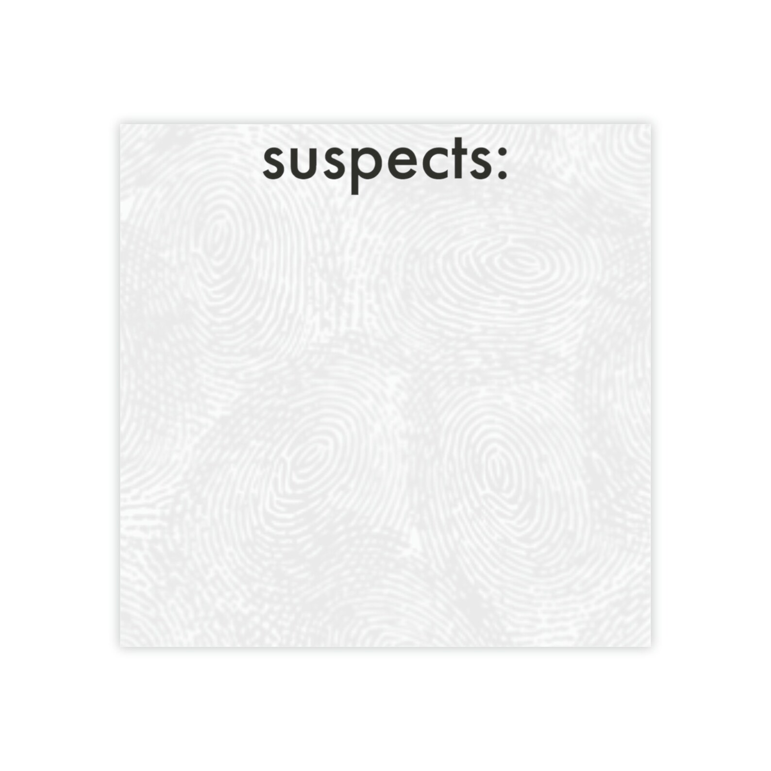 Suspects True Crime Post-it® Note Pads True Crime Sticky - Etsy