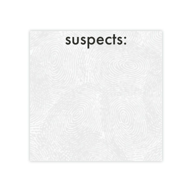 Suspects True Crime Post-it® Note Pads, True Crime Sticky Notes ...