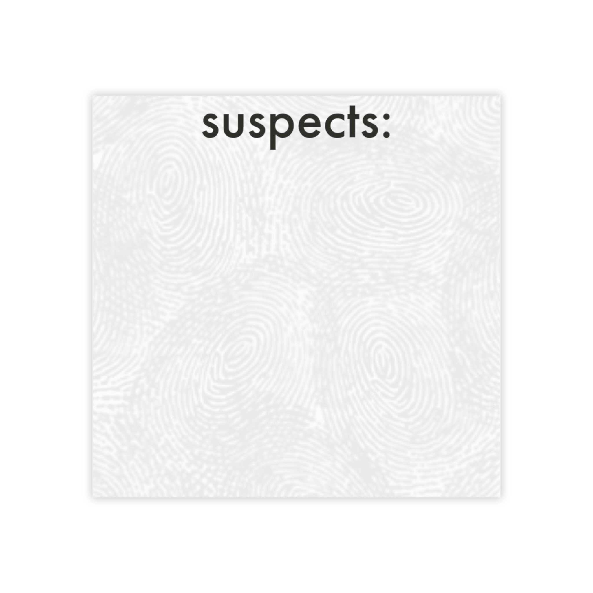 Suspects True Crime Post-it® Note Pads, True Crime Sticky Notes ...
