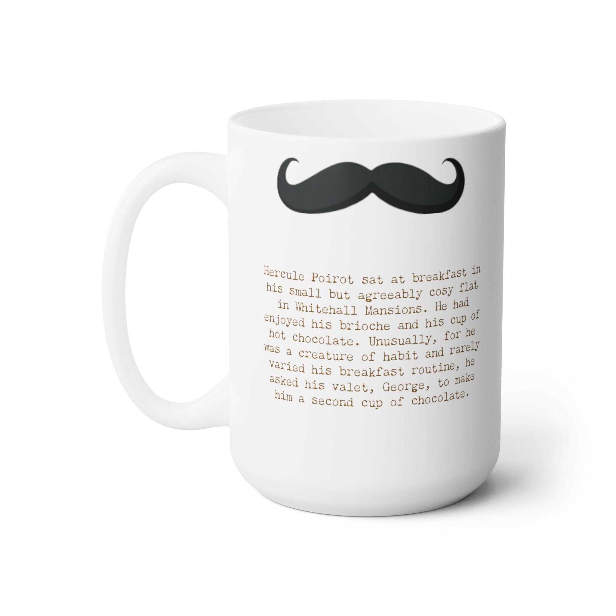 Hercule Poirot's Belgian Hot Chocolate Ceramic Mug 15oz, Hercule Poirot ...