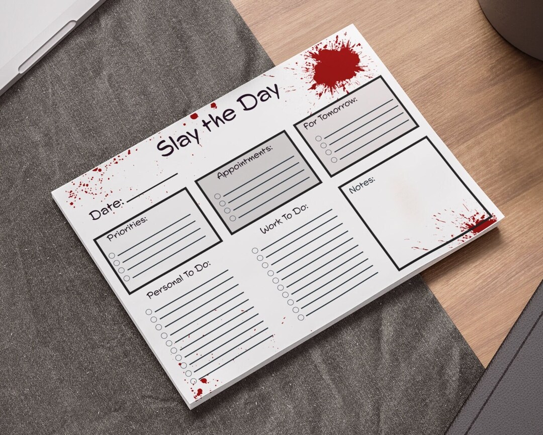 Slay the Day True Crime Post-it® Note Pads, True Crime To-do List Post ...