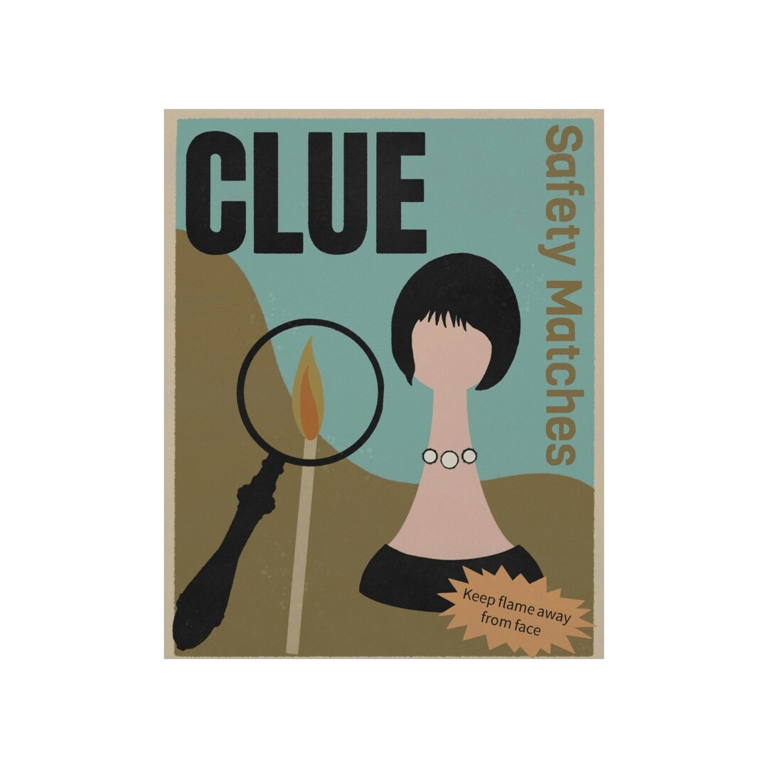 Clue Mrs White Poster Clue Mrs White Wall Art Clue Movie Etsy