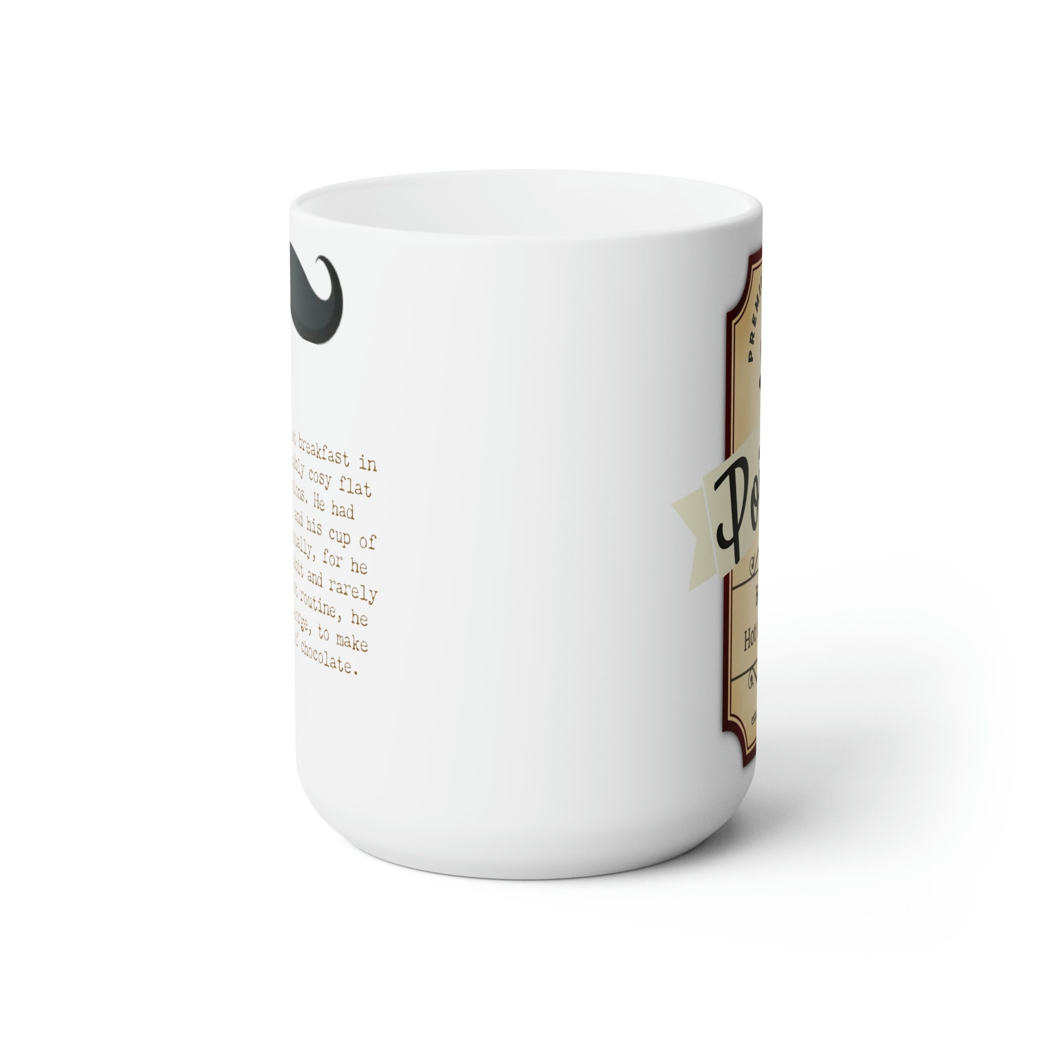 Hercule Poirot's Belgian Hot Chocolate Ceramic Mug 15oz, Hercule Poirot ...