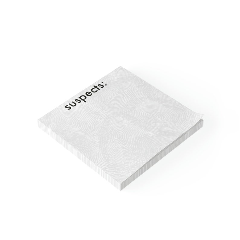 Suspects True Crime Post-it® Note Pads, True Crime Sticky Notes ...