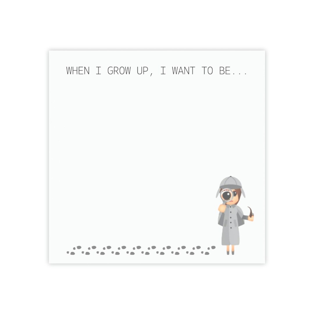 Cute Detective Post-it® Note Pads, Cute Sticky Notes, Detective Post-it ...