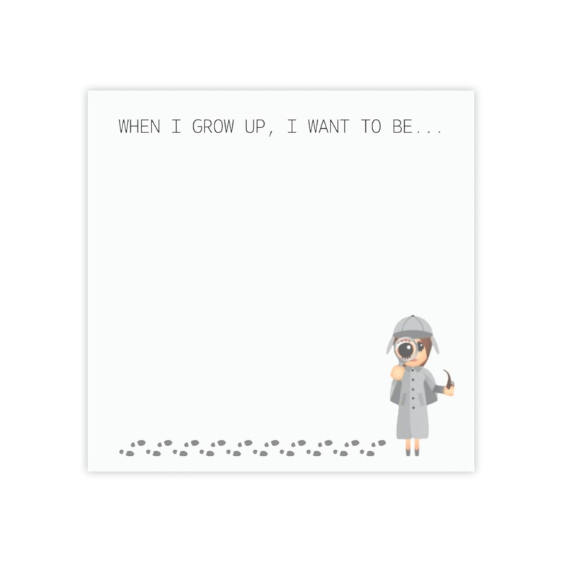 Cute Detective Post-it® Note Pads, Cute Sticky Notes, Detective Post-it ...