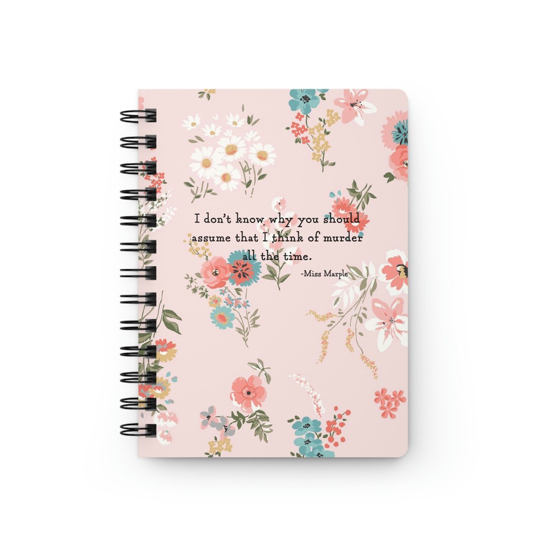 Miss Marple Quote Spiral Bound Journal, Miss Marple Notebook, Miss ...