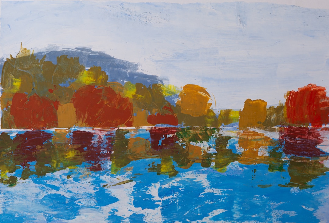 Impressionist Water Side Landscape - Etsy