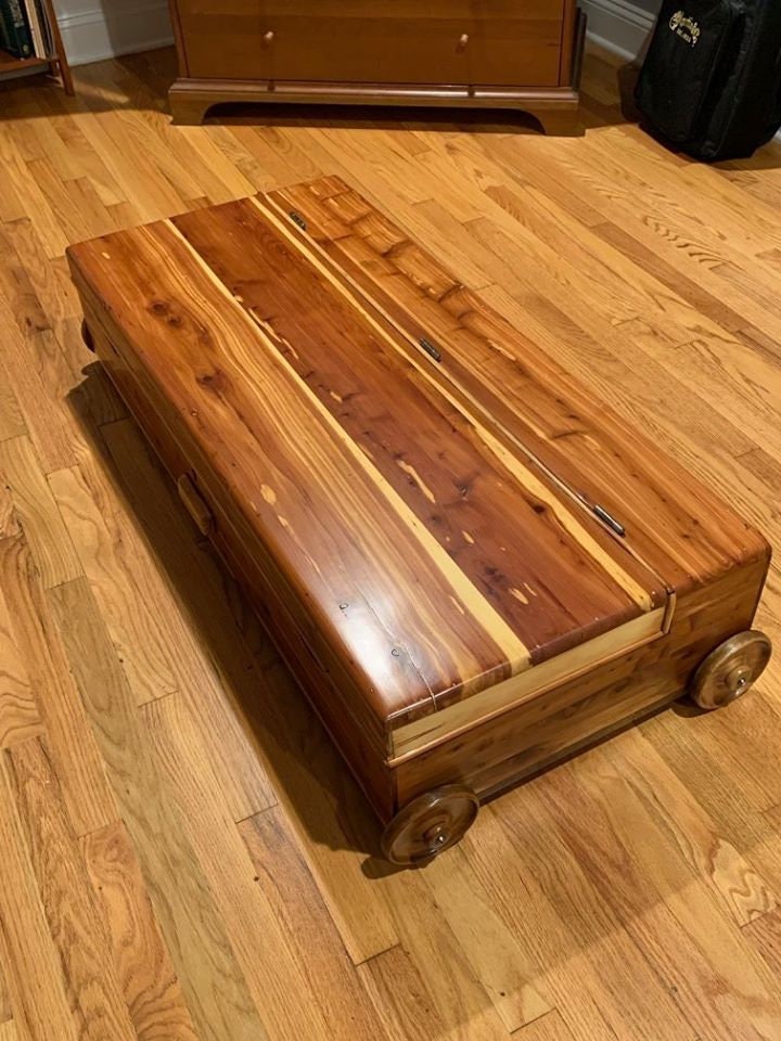LANE CEDAR CHEST Under Bed Storage With Wheels & Key Truly - Etsy