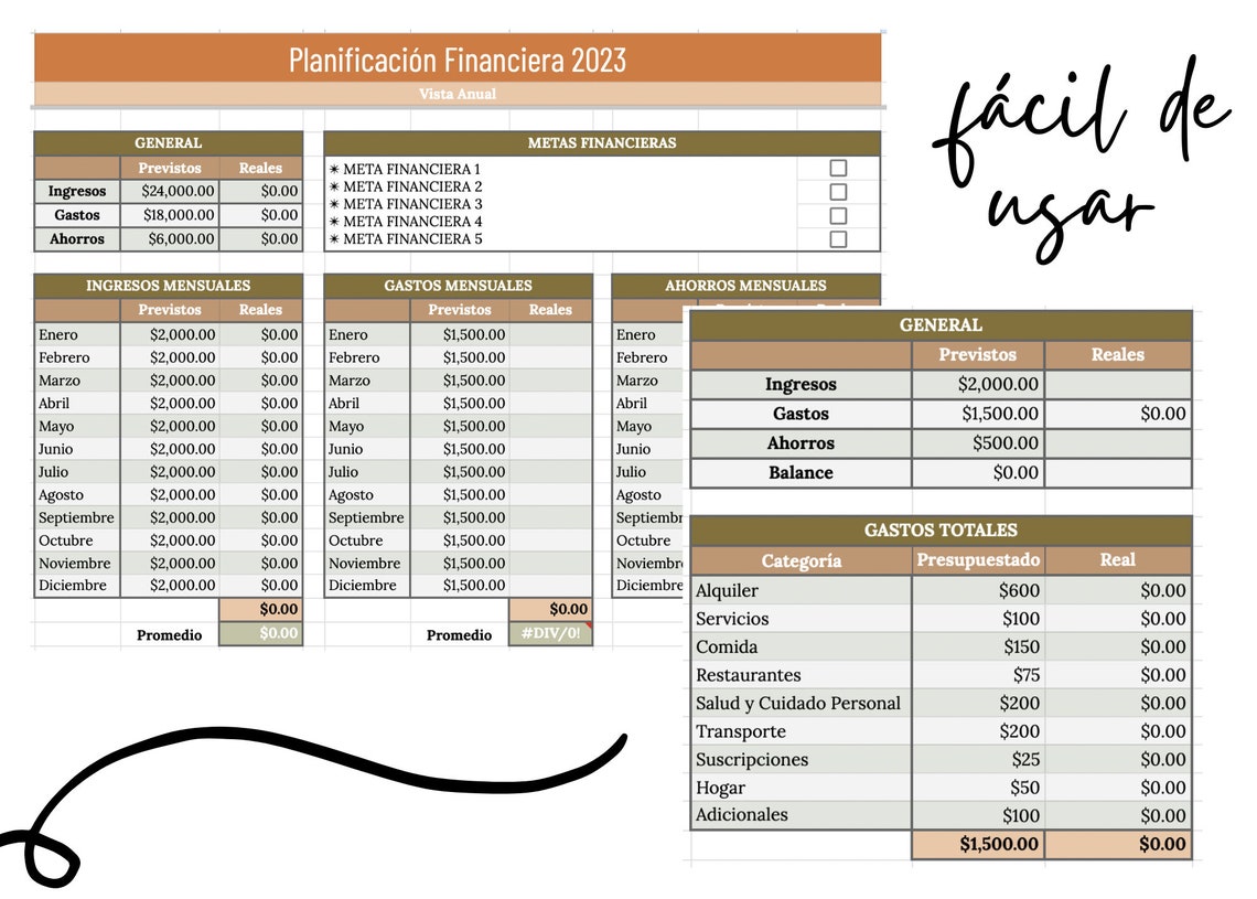 Plantilla De Google Sheets Para Finanzas Personales - Etsy