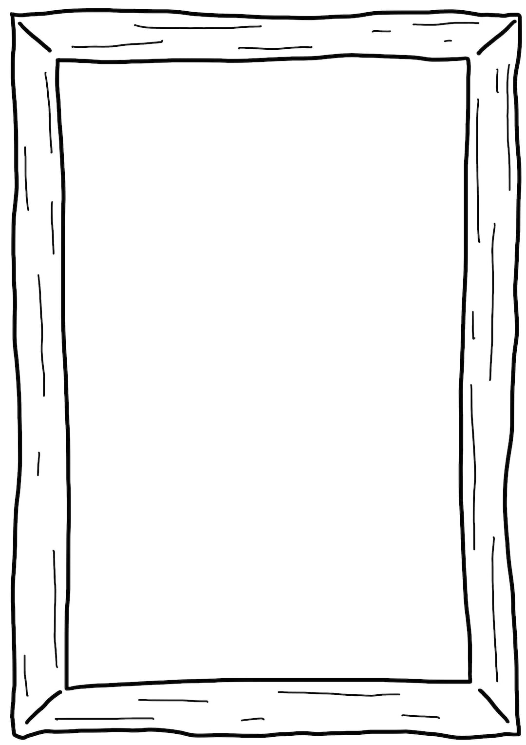 A4 Paper Sheet With Simple Drawed Frame - Etsy