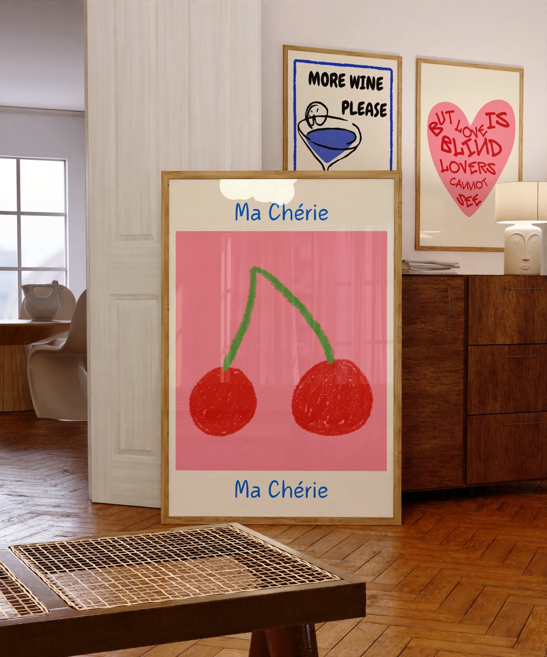 Cherry Poster ~ Retro Wall Art ~ 70s Psychedelic Print ~ Funky Wall ...
