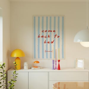 Poster Come Back to Bed Please Print ~ Typograph Poster ~ Aestethic ...