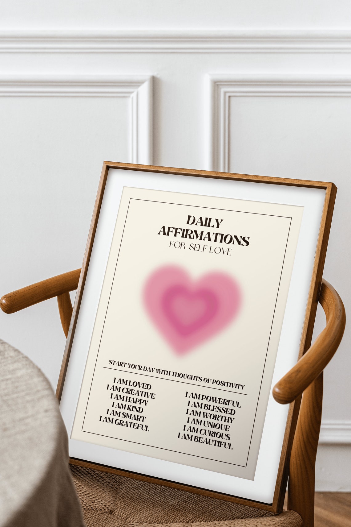 Pink Daily Affirmations Aura Poster Affirmation Print - Etsy