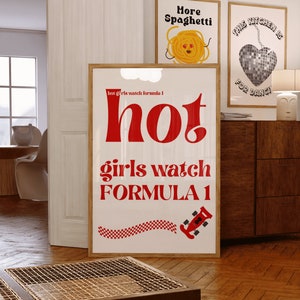 Hot Girls Watch F1 Poster: Formula 1 Racing Wall Art (digital Download ...