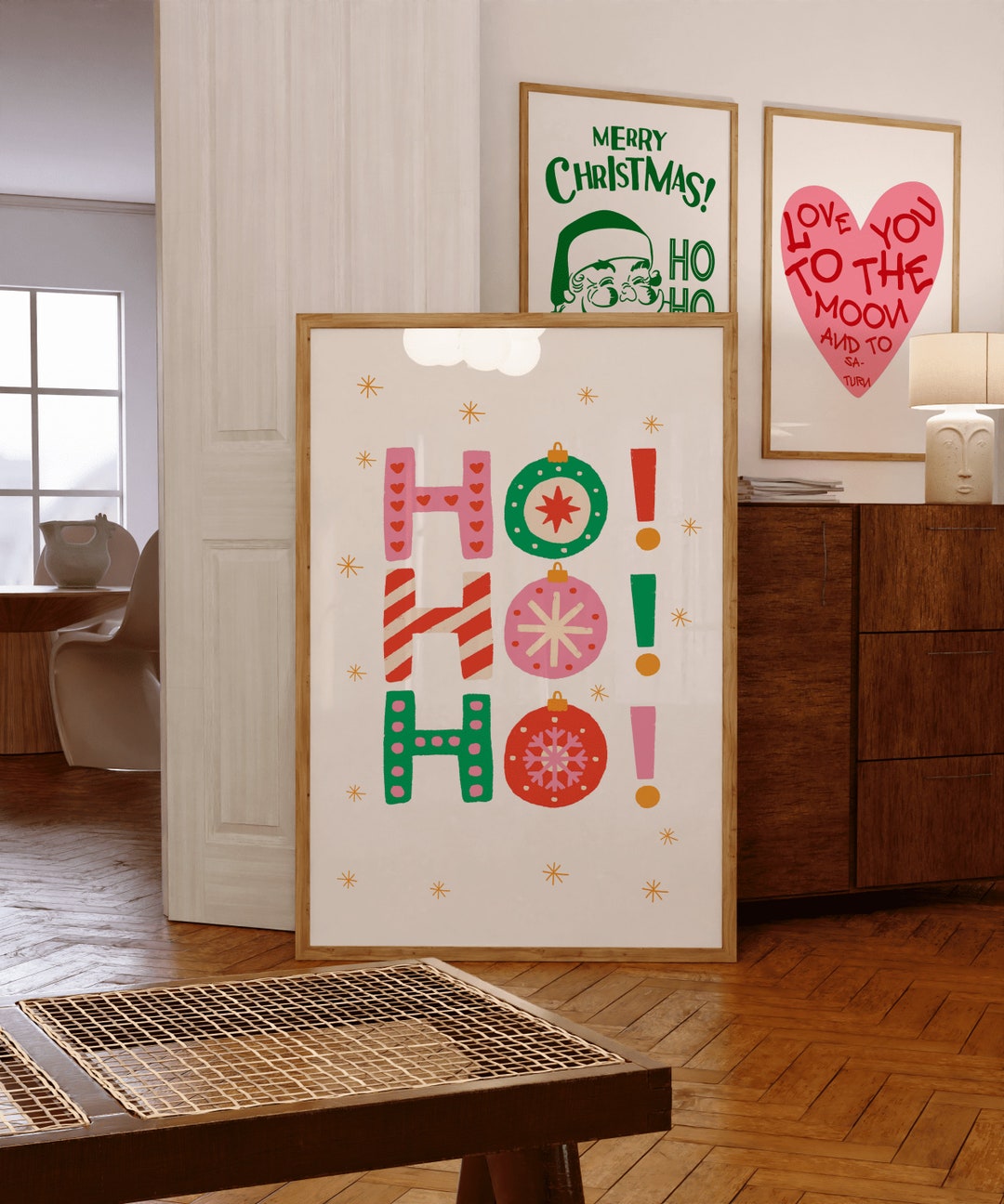 Christmas Poster ~ Ho Ho Ho Print ~ Christmas Printable ~ Minimalist ...