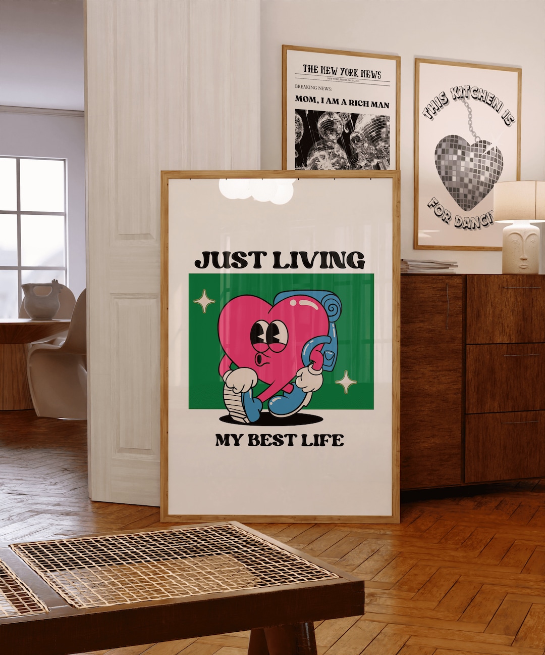 Just Living My Best Life Poster ~ Motivational Quote Print ~ Positive ...