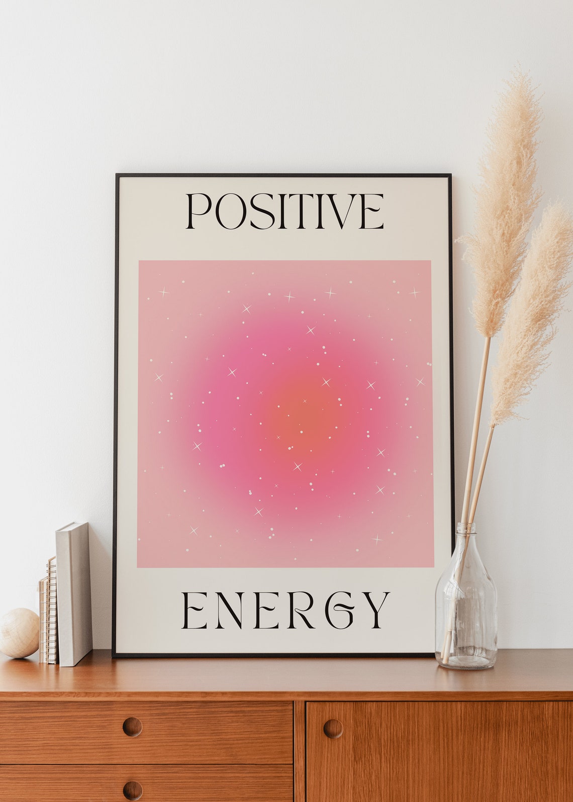 Pink Positive Energy Aura Poster Spiritual Poster Gradient - Etsy