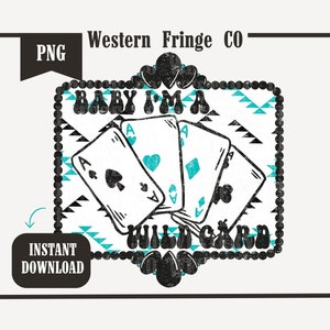 Wild Card Png, Western Png Sublimation Designs, Western Cowgirl Png ...