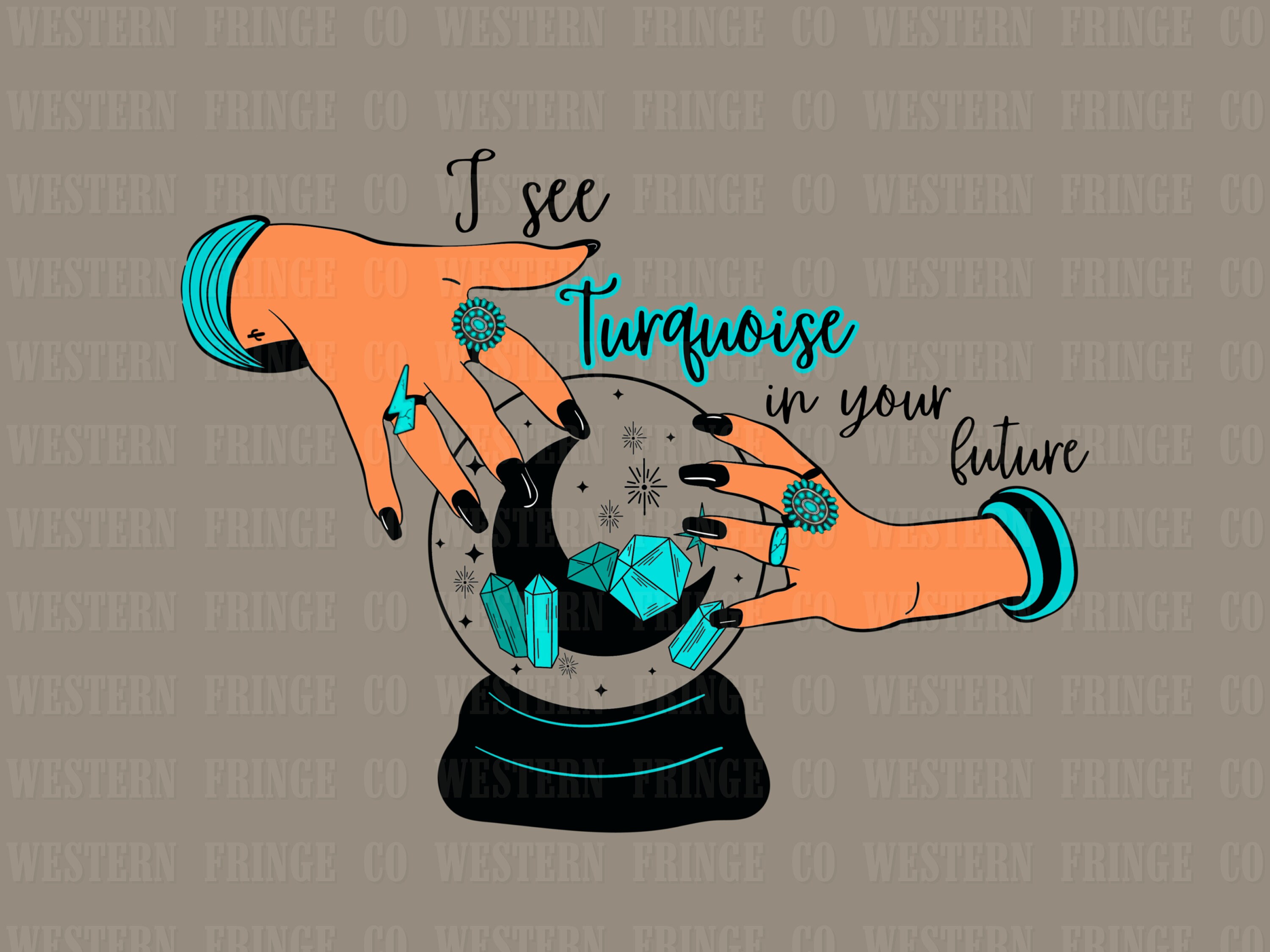 Western Fortune Teller Svg, Turquoise Western Png, Grunge Cowgirl Svg ...