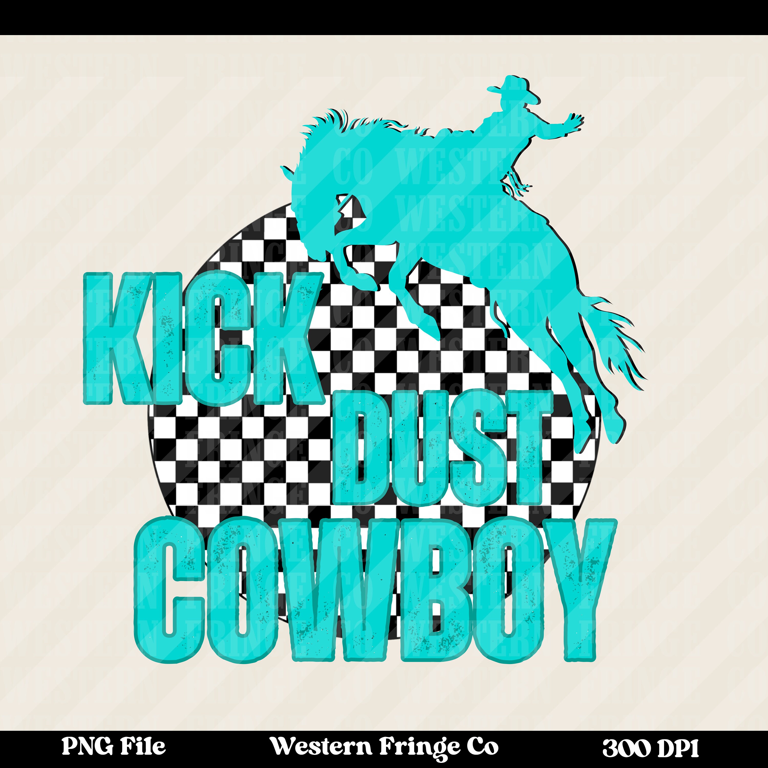Kick Dust Cowboy, Western Designs Png, Turquoise Western Png, Cowboy ...