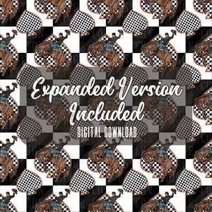 Rodeo Cowboy Seamless Pattern, Western Checkered Board Pattern, Cowboy ...