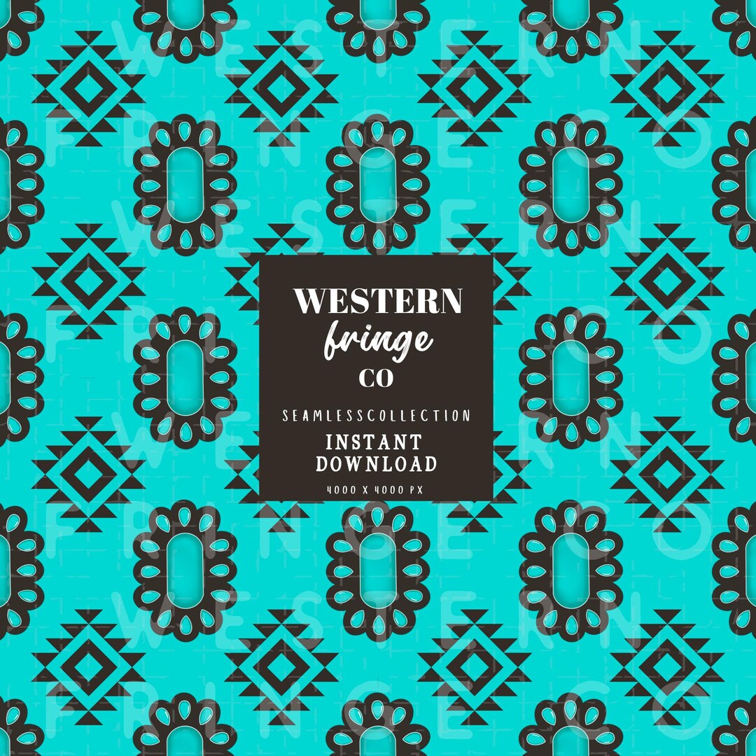 Western Turquoise Pattern, Trendy Western Patterns, Aztec Patterns ...