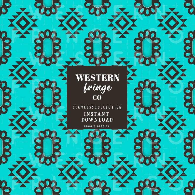 Western Turquoise Pattern, Trendy Western Patterns, Aztec Patterns ...