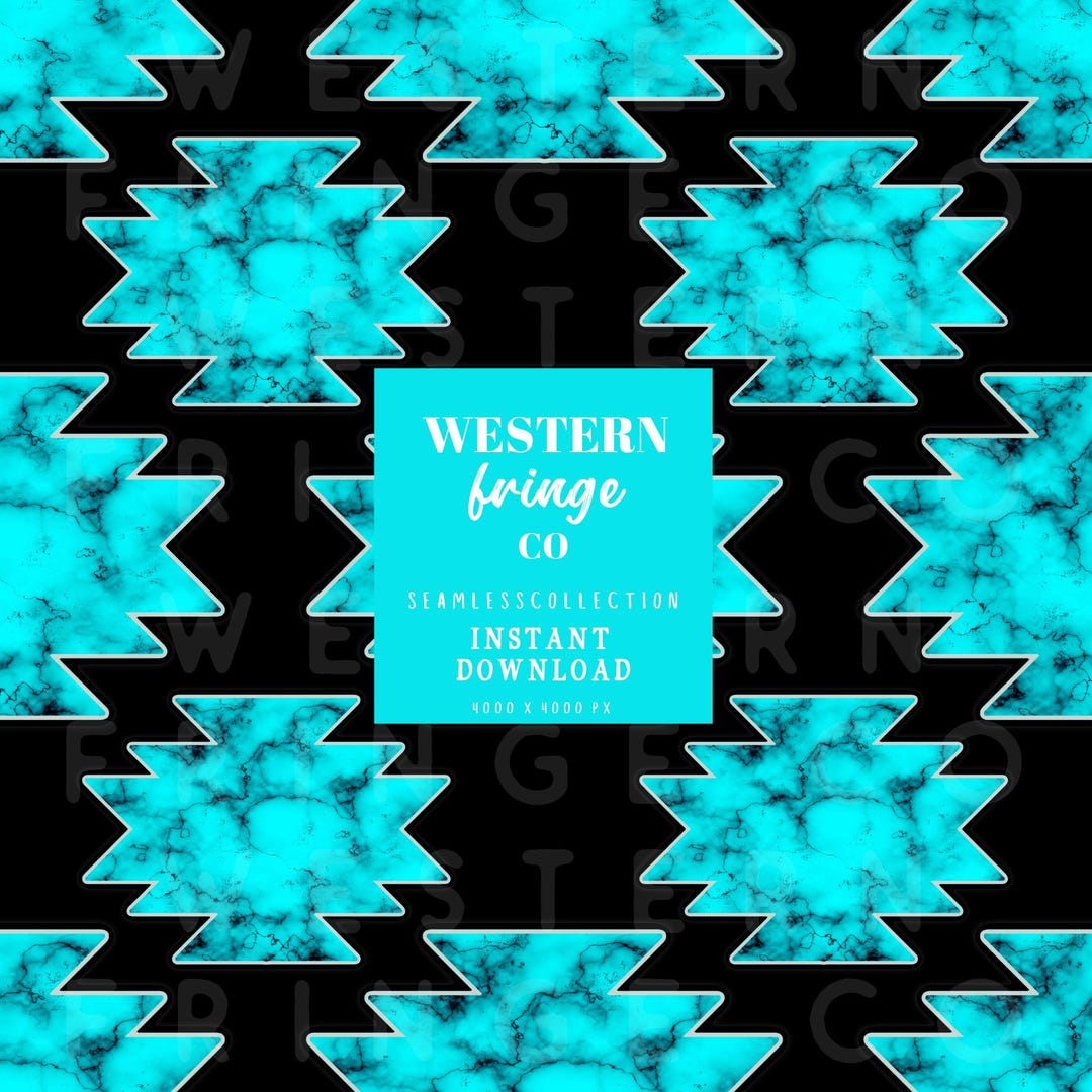 Western Pattern Png, Western Seamless Pattern File, Country Turquoise ...