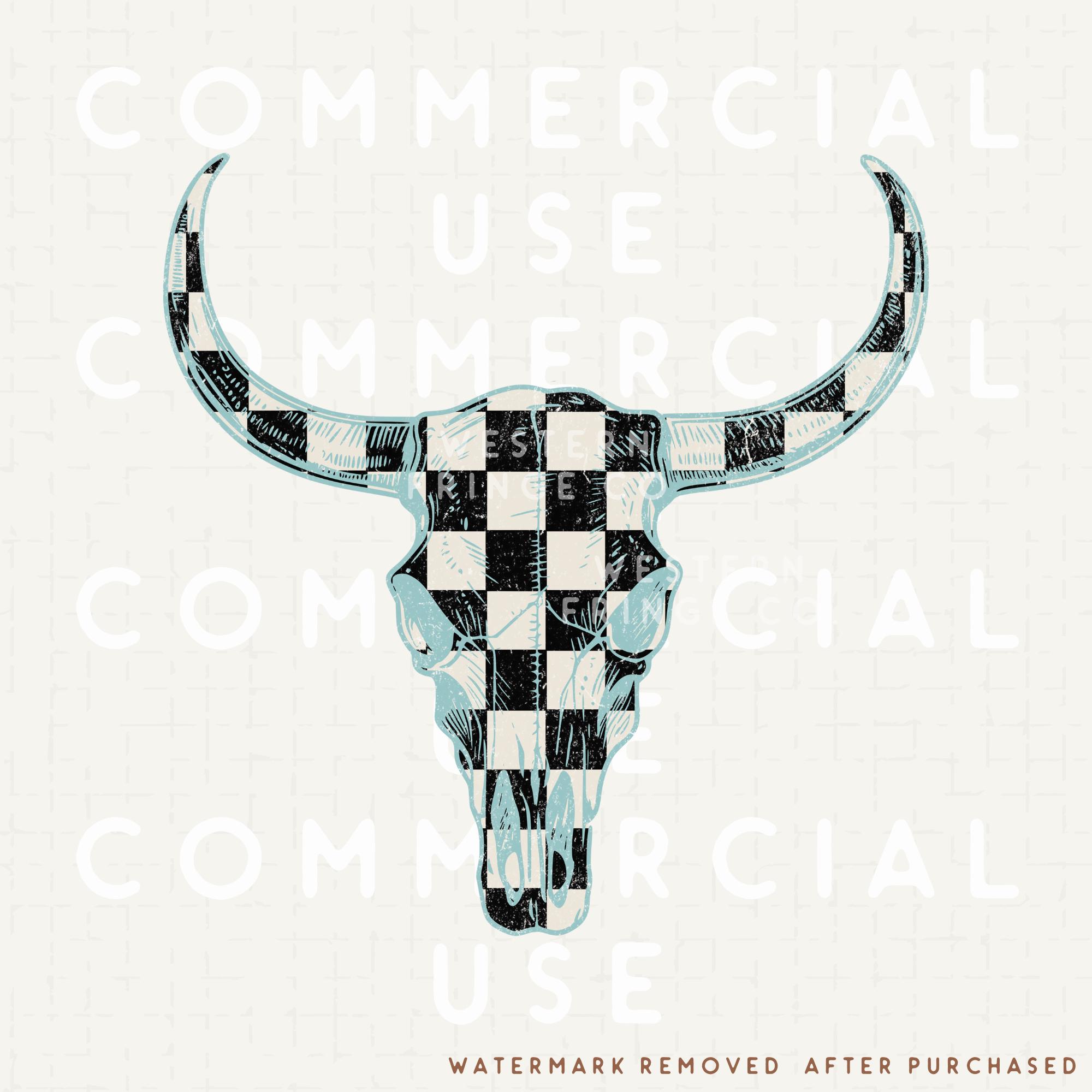 Western Skull Png , Western Checkered Skull Design, Grunge Cowgirl Svg ...